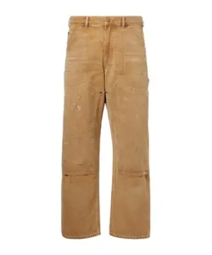 Polo Ralph Lauren Distressed Cotton Canvas Straight Pants - Brown