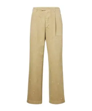 Auralee Distressed Cotton Chinos