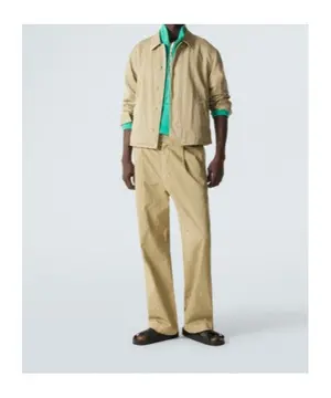 Auralee Distressed Cotton Chinos
