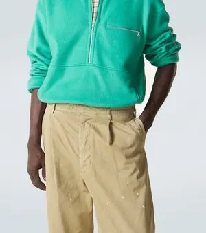Auralee Distressed Cotton Chinos