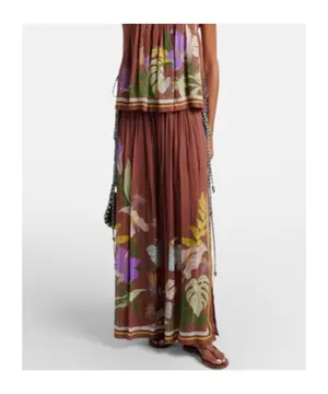ALEMAIS Floral Wide-leg Pants