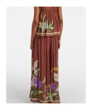 ALEMAIS Floral Wide-leg Pants