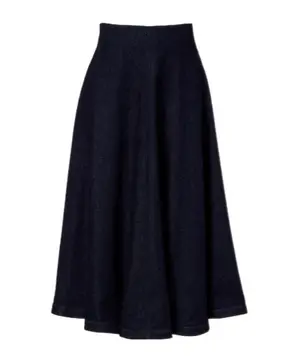 Altuzarra Varda Denim Midi Skirt - Black