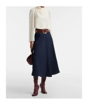Altuzarra Varda Denim Midi Skirt