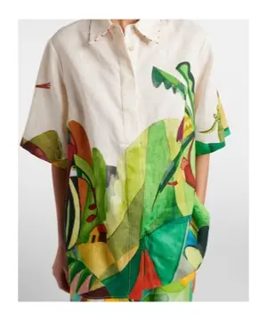 ALEMAIS X Mokshini Printed Short-sleeve Shirt