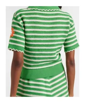 ALEMAIS Striped Cotton Polo Shirt
