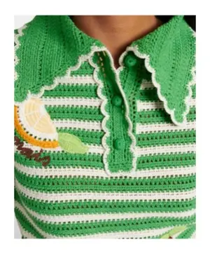 ALEMAIS Striped Cotton Polo Shirt