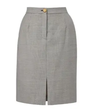 BLAZÉ MILANO Popeye Virgin Wool Pencil Skirt - Gray