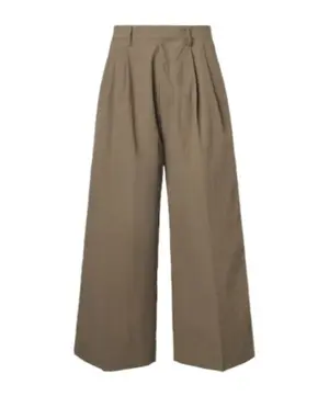 ERL Pleated Wide-leg Pants - Brown