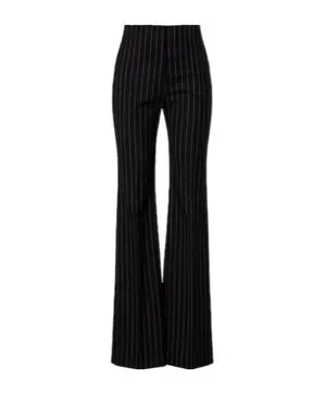 Sportmax Visino Wool-blend Gabardine Flared Pants - Black