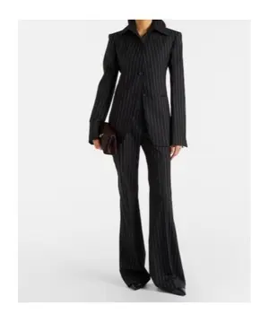 Sportmax Visino Wool-blend Gabardine Flared Pants