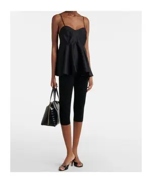 RÓHE Wool And Silk Blend Ruffled Camisole - Black