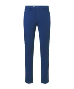 Canali Cotton Straight Chinos - Blue