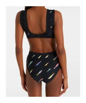 Staud Dolce Cutout Printed Swimsuit
