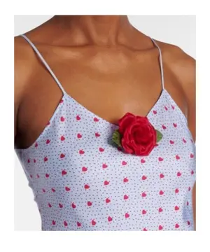 RODARTE Floral Appliqué Printed Silk Slip Dress