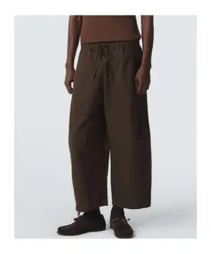ENTIRE STUDIOS Loft Cropped Cotton Jersey Sweatpants
