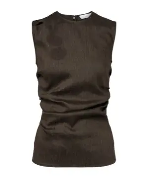 Proenza Schouler Draped Bamboo-patterned Top