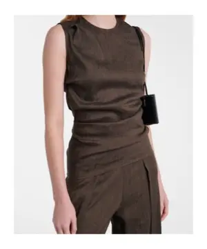 Proenza Schouler Draped Bamboo-patterned Top
