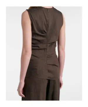 Proenza Schouler Draped Bamboo-patterned Top