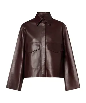 Nour Hammour Darcy Long-sleeved Leather Jacket - Black
