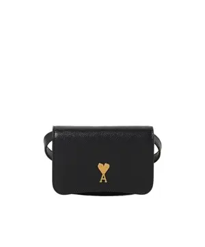 AMI Paris Paris Strap Card Holder - Black
