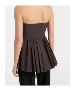 Proenza Schouler Pleated Peplum Cotton Top