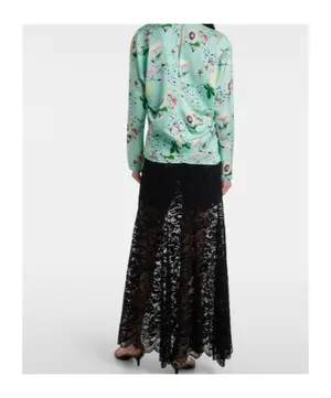 Rabanne Layered Floral Satin Blouse