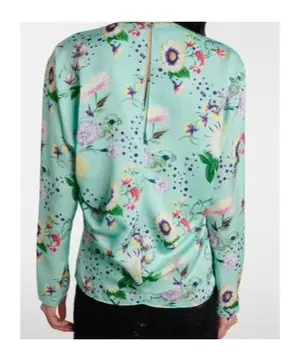 Rabanne Layered Floral Satin Blouse