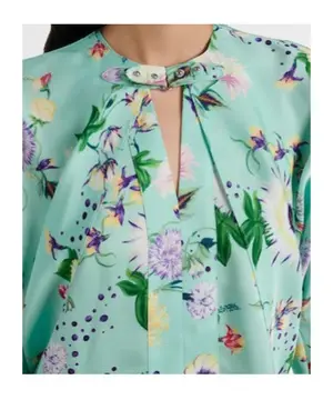 Rabanne Layered Floral Satin Blouse