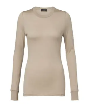 Wardrobe.NYC Long-sleeved Cotton Top - Nude