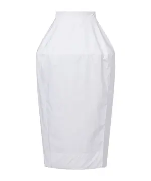 RÓHE Cotton Poplin Midi Skirt - White