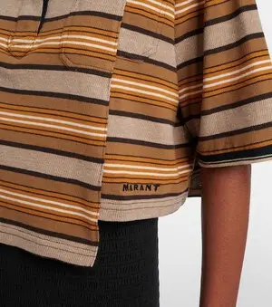 Isabel Marant Étoile Isalyne Striped Cotton Polo Shirt