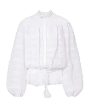 Isabel Marant Étoile Polly Lace And Cotton Blouse - White