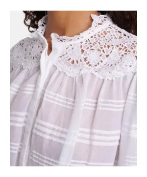 Isabel Marant Étoile Polly Lace And Cotton Blouse