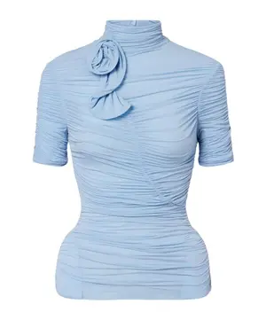 Magda Butrym Pleated Top - Blue