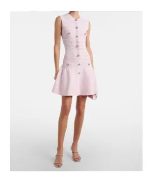 SELF-PORTRAIT Embellished Pointelle Minidress