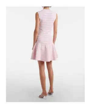 SELF-PORTRAIT Embellished Pointelle Minidress