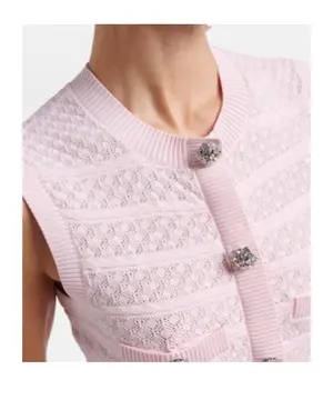 SELF-PORTRAIT Embellished Pointelle Minidress