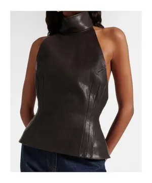 Magda Butrym Halterneck Leather Top