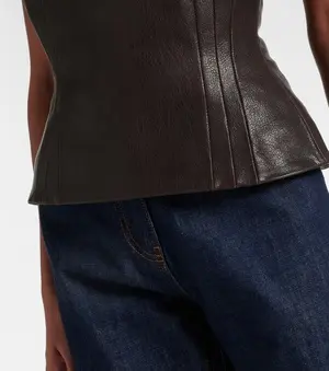Magda Butrym Halterneck Leather Top