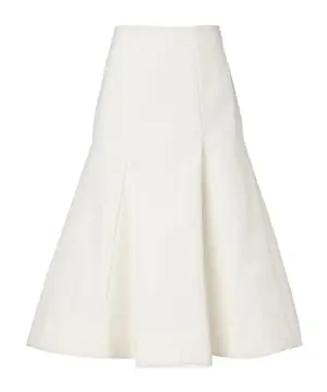 RÓHE Cotton Midi Skirt - White