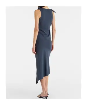 Coperni Floral-applique Jersey Midi Skirt
