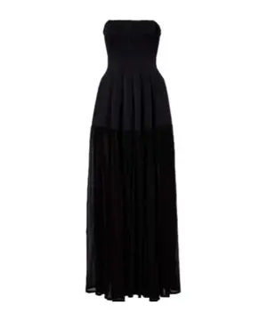 Simkhai Strapless Tulle Maxi Dress - Black