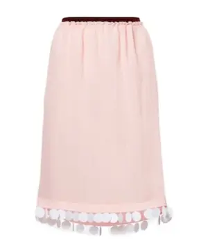 Plan C Sequined Miniskirt - Nude