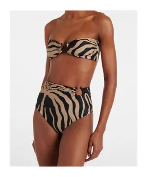 Johanna Ortiz Printed Ring-detail Bikini Top