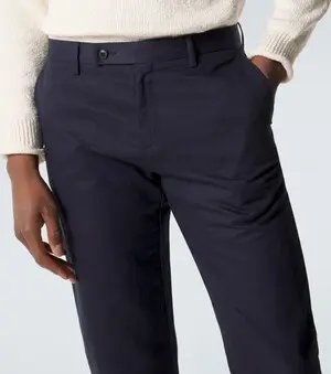 Sunspel Cotton And Linen Straight Pants