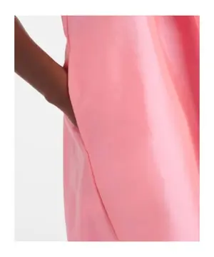 ADRIANA DEGREAS Pleated Satin Gown