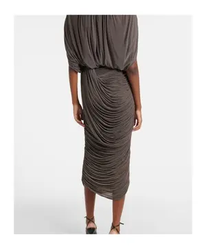 Magda Butrym Draped Jersey Midi Skirt