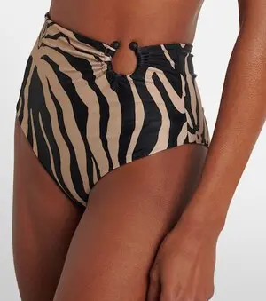 Johanna Ortiz Printed Ring-detail Bikini Bottoms