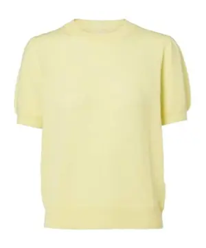 Jardin Des Orangers Knitted Cashmere Top - Yellow